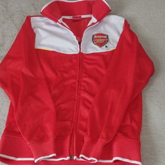Other | Arsenal Red And White Track Jacket | Poshmark